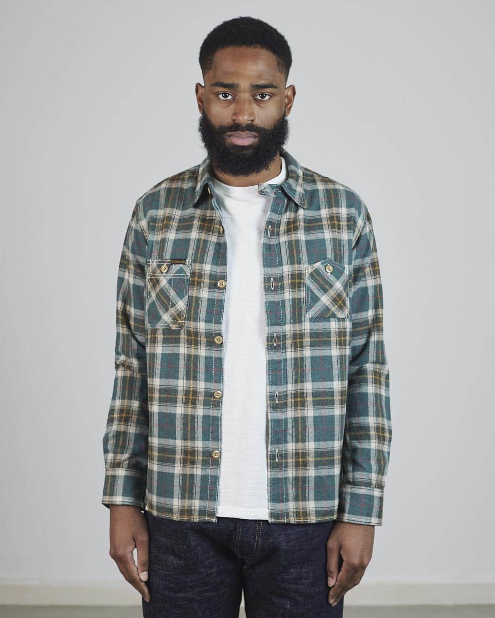The Strike Gold Check Work Shirt - Green · Those That Know